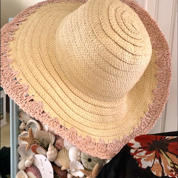 Ellen Tracy | Accessories | Nwt Ellen Tracy Summer Straw Hat Trimmed In ...